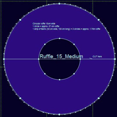 Pattern Circular Ruffles 15cm - Flamenco Dressmaking